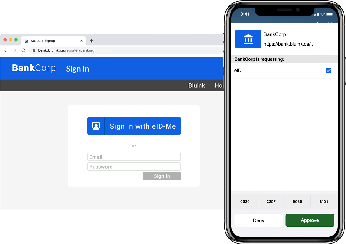 eID-Me Password-Free Login and MFA